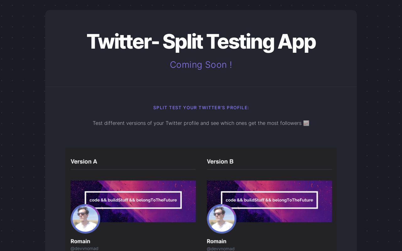 Twitter-Split Testing